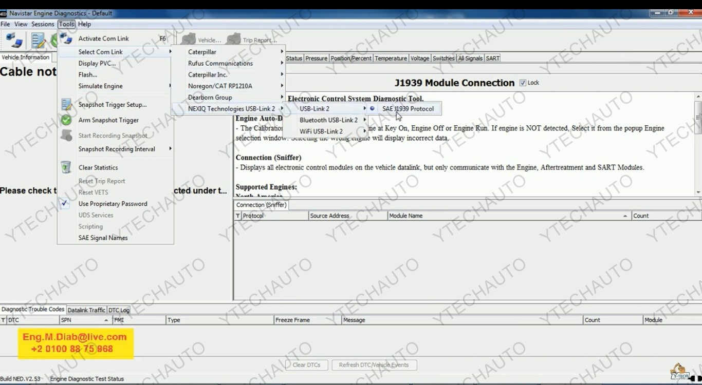 Navistar Engine Diagnostics NED 2023 | Y-TECH AUTO SERVICE